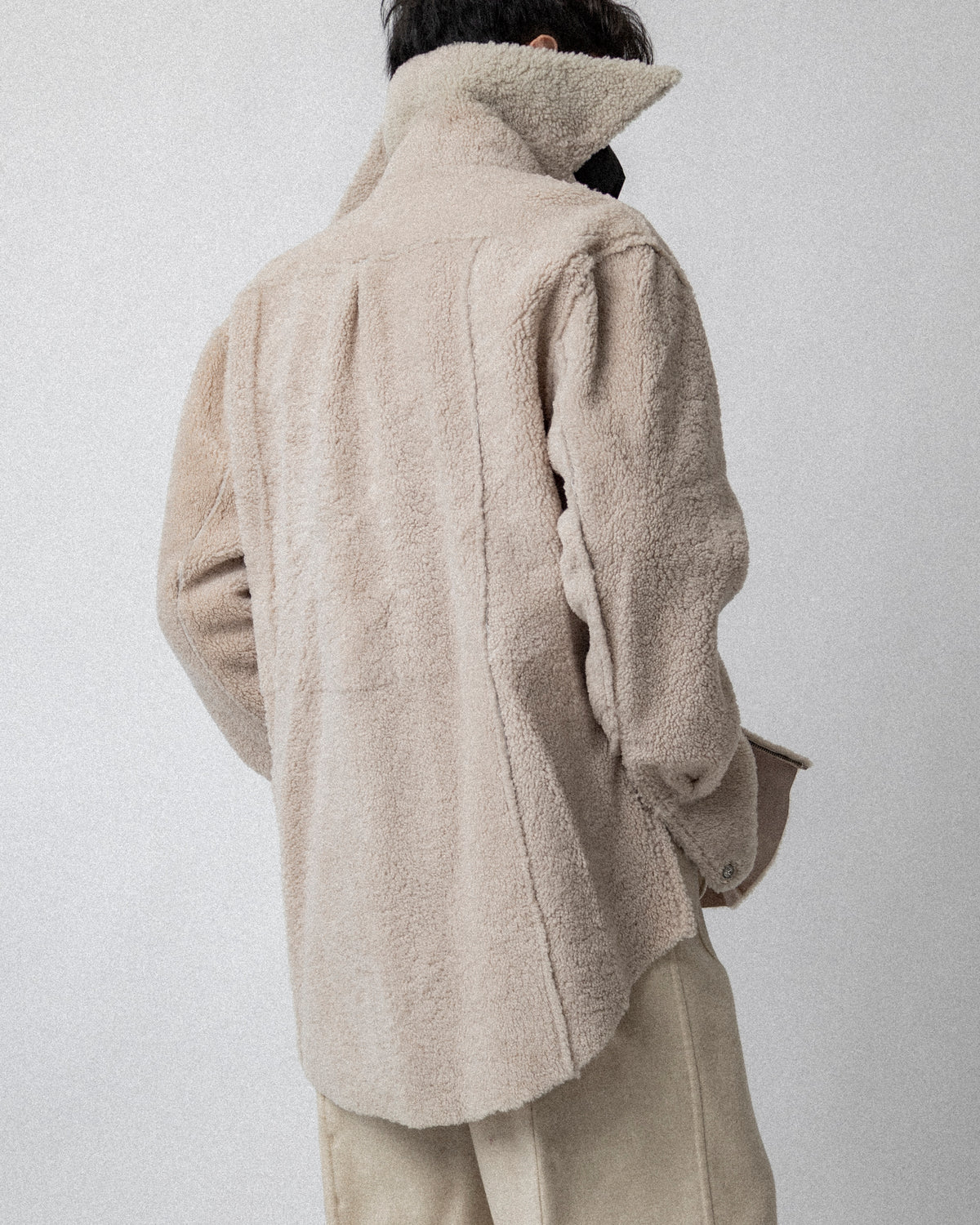 Shearling Shirt Light Pink - Reversible - Cross Shoulder 19'' – Peter ...